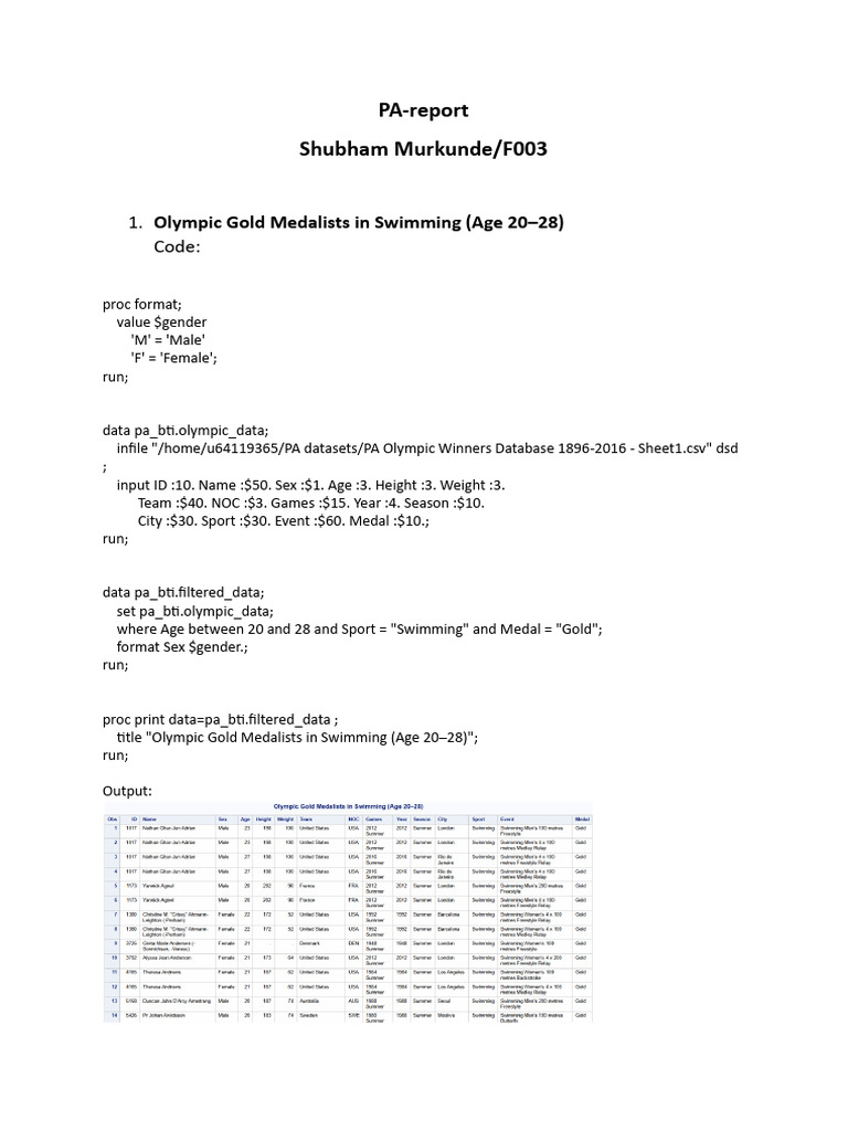 F025 PA Report | PDF
