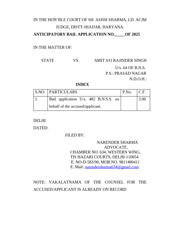 Bail Application 437 Regular | PDF | Bail | Justice