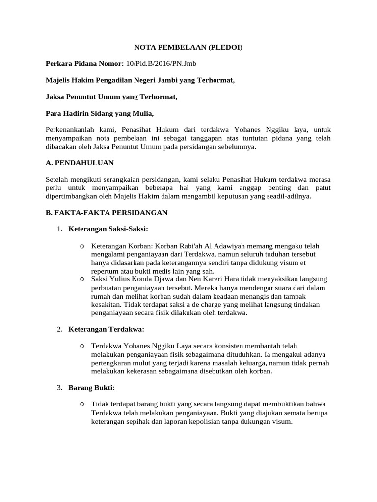 NOTA PEMBELAAN Model A | PDF