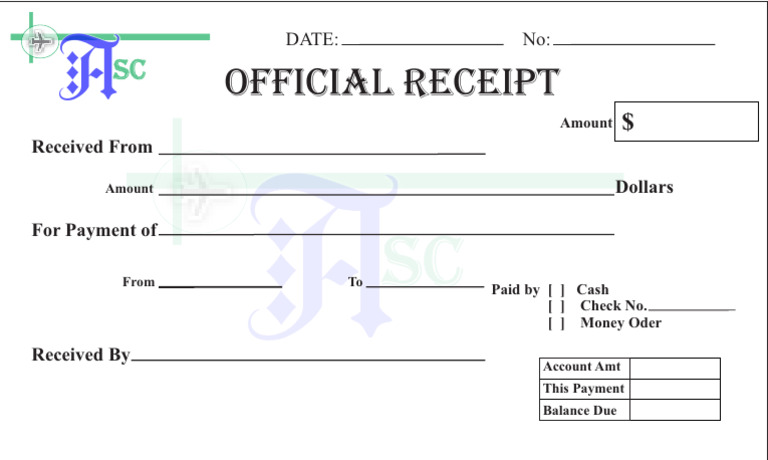 Official Receipt for Payment | PDF