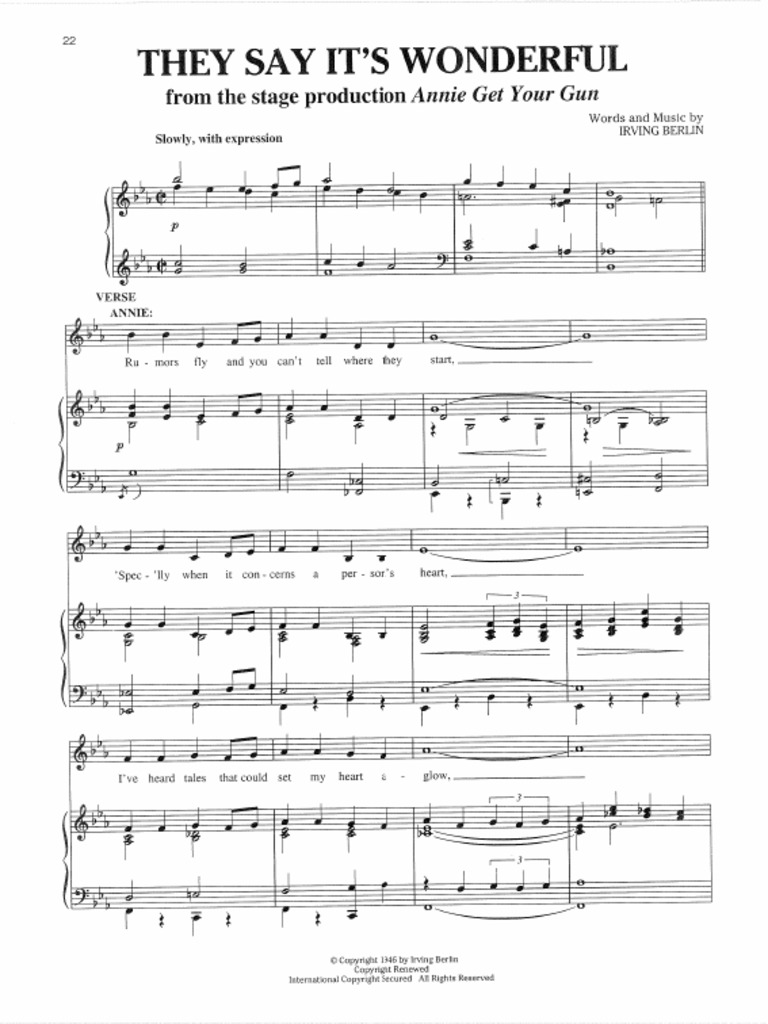 They Say It's Wonderful | PDF