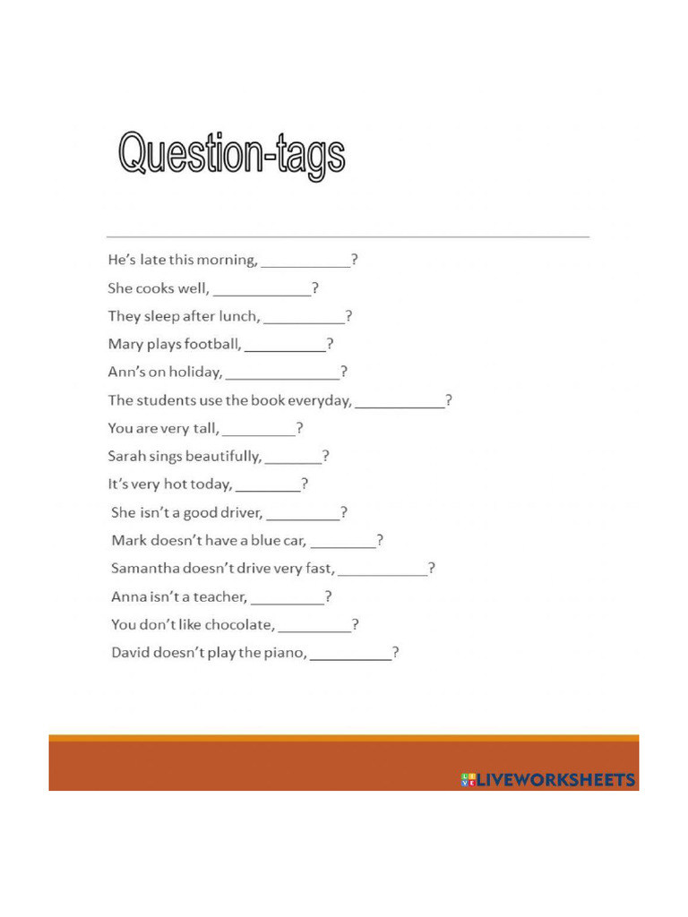 Question Tags.2. | PDF