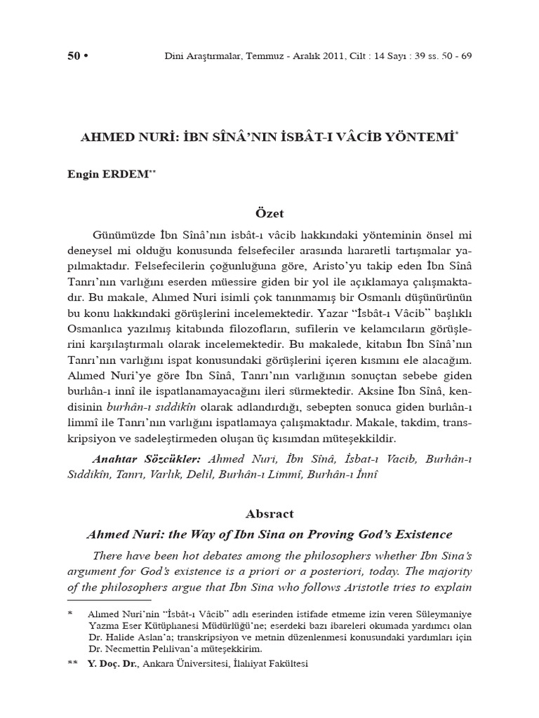 Ahmed Nuri, - BN Sina'n - N - Sbat - Vacib Y - Ntemi (#61707) - 52102 | PDF