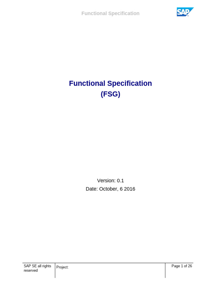 FSG) Functional Specification (2) - نسخة | PDF | Specification (Technical Standard) | Business ...