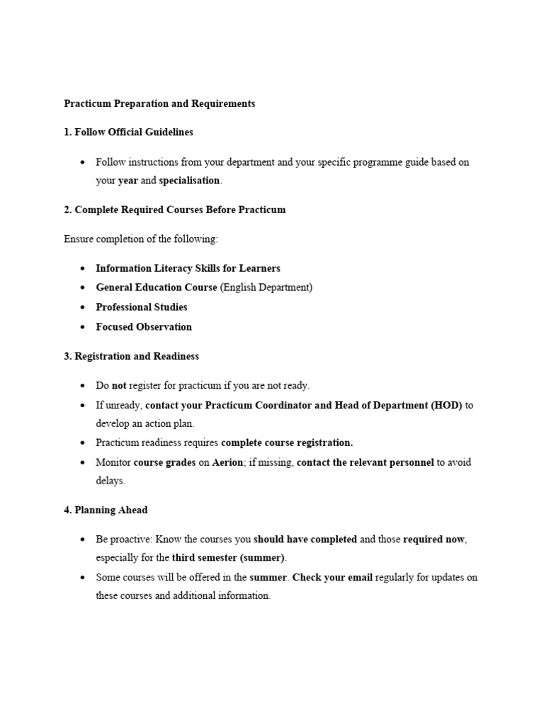 Practicum Preparation Guidelines | PDF | Human Communication | Pedagogy