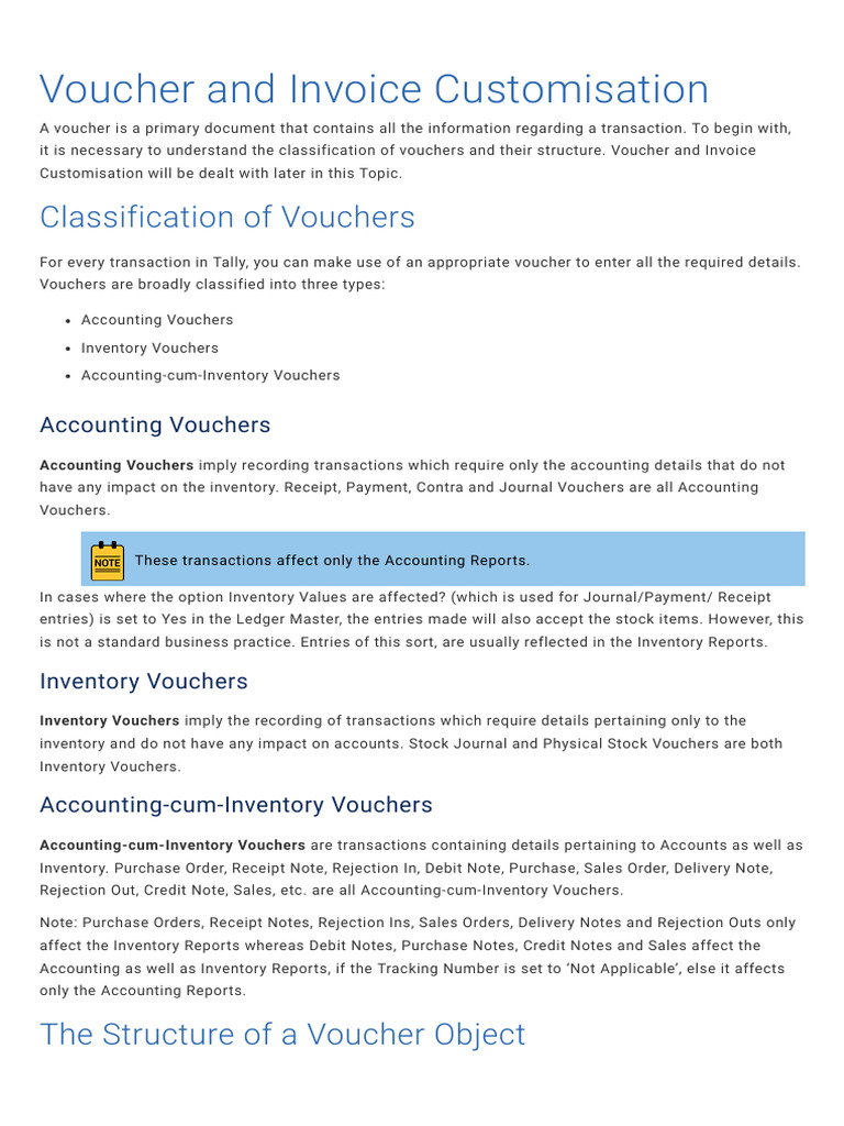 Voucher and Invoice Customization Guide | PDF | Debits And Credits ...
