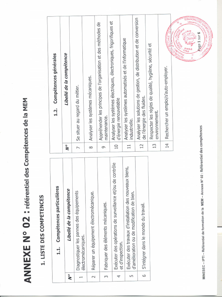 Compétences MEM | PDF