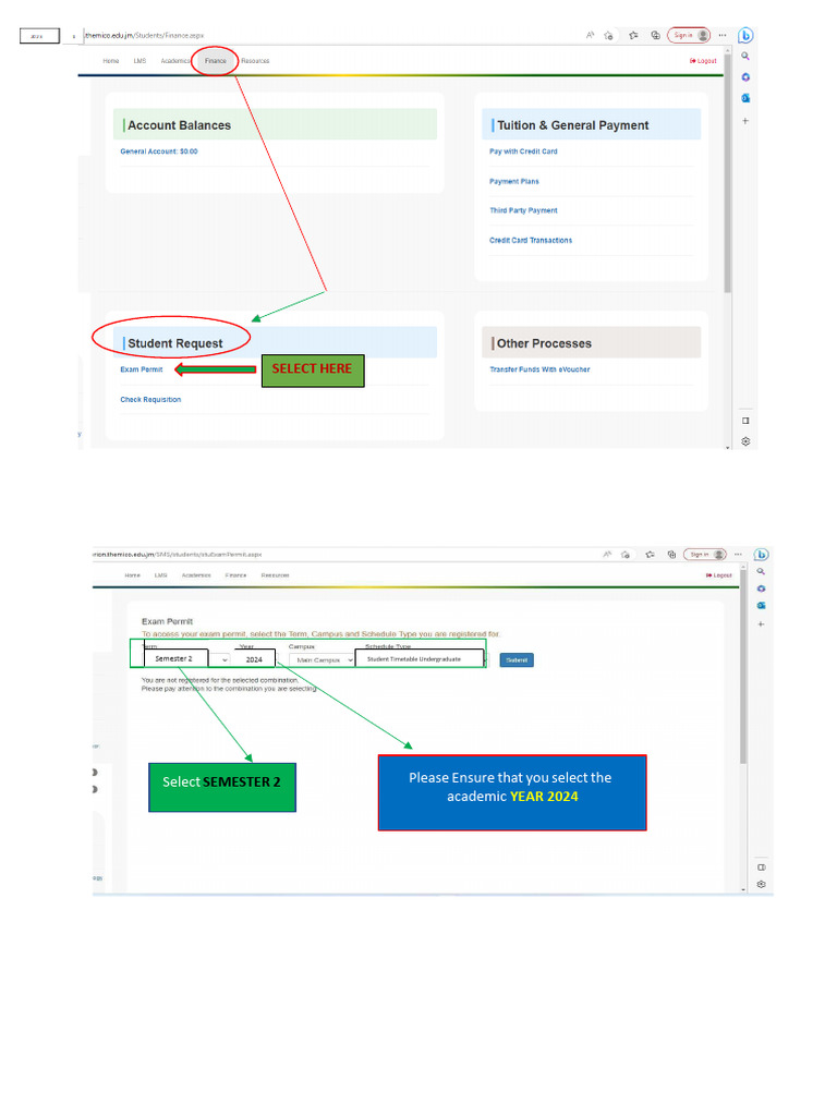 How To Access EXAM PERMIT . | PDF