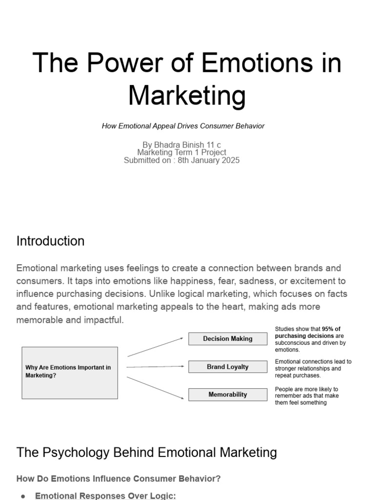 The Power of Emotional Marketing | PDF | Emotions | Advertising