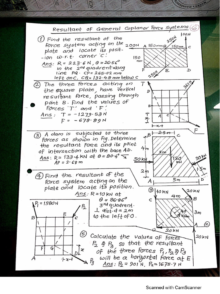 5 - (1S) SE3 Resultant of General Coplanar Forces System | PDF