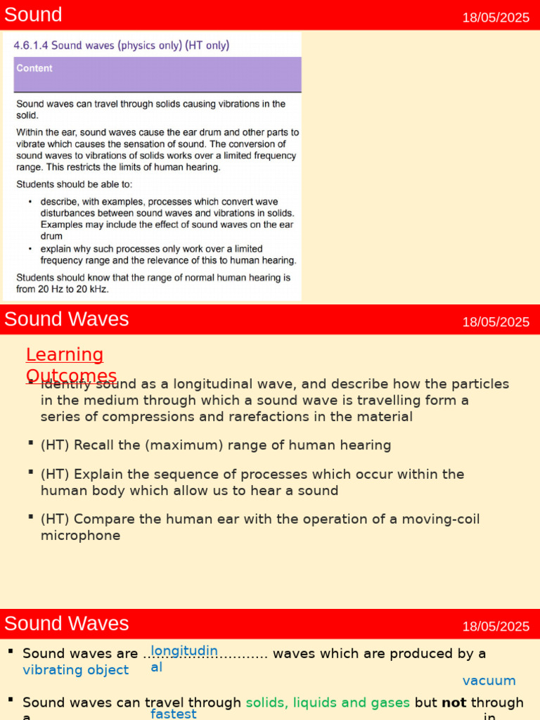 03-Sound Intro and Detection and Exploration | PDF | Sound | Ultrasound