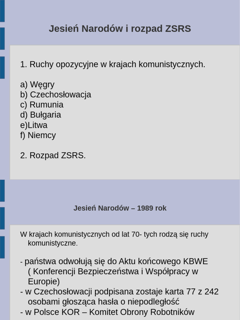 Jesień Narodów I Rozpad ZSRS | PDF