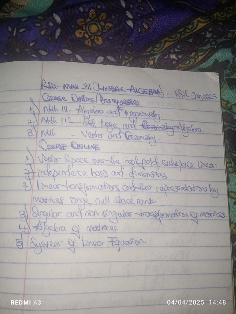 Maths 211 Note(s) | PDF