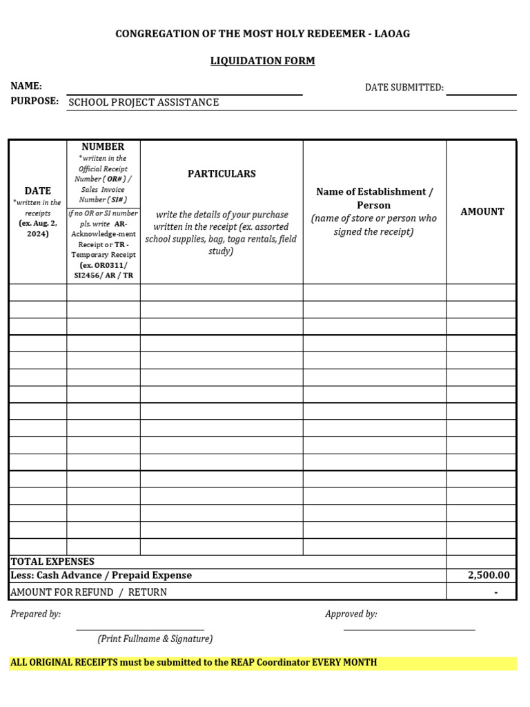 New Liquidation Form Spa | PDF