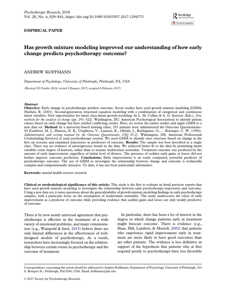 EBSCO-FullText-05 18 2025 | PDF | Normal Distribution | Psychotherapy
