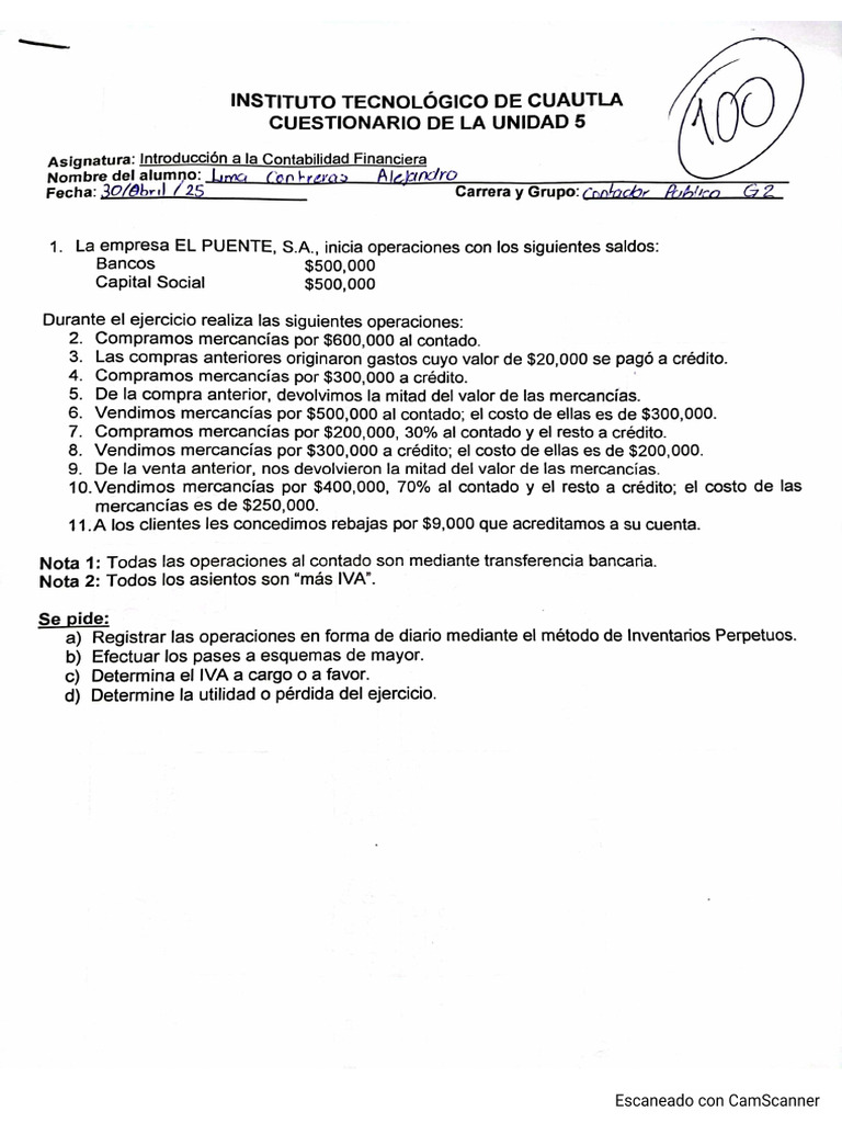Lima Contreras Alejandro Examen U5 | PDF