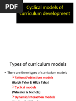 Cyclical Models of Curriculum Development | PDF | Curriculum | Further ...