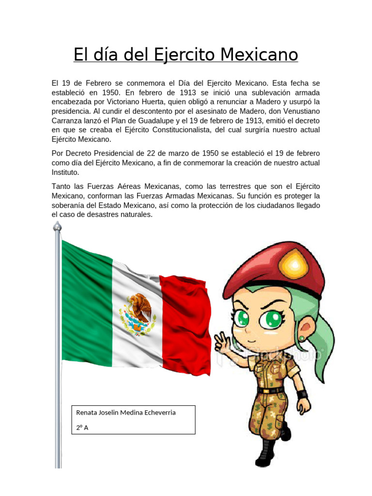 El Día Del Ejercito Mexicano | PDF