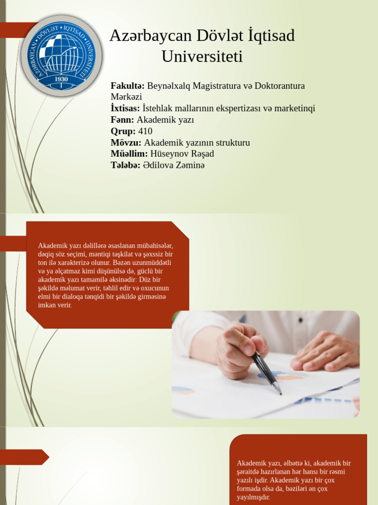 Akademik Yazının Strukturu | PDF