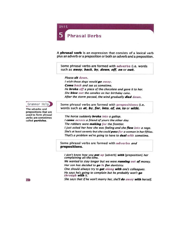 Unit 5 - Phrasal Verbs | PDF
