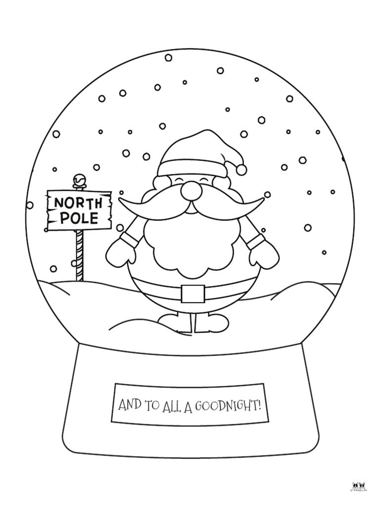 Printable Santa Coloring Page Page 9 | PDF