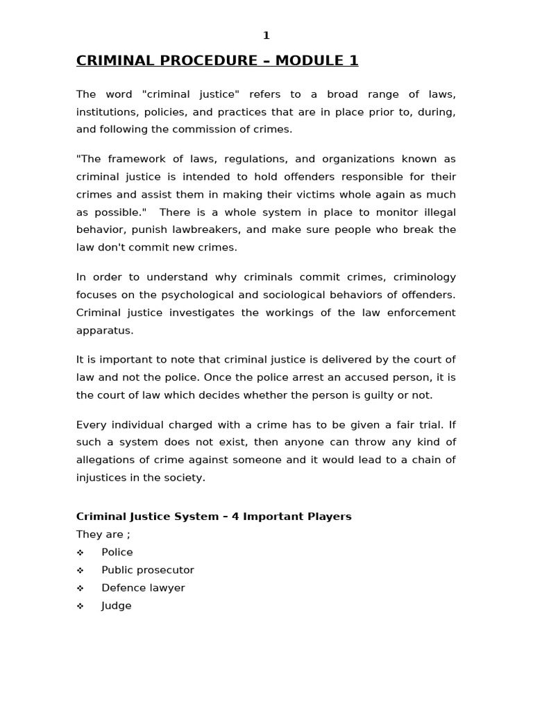 Overview of Criminal Justice System | PDF | Sharia | Common Law