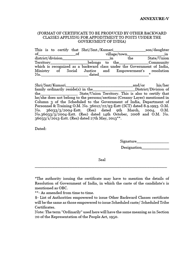 Annexure V | PDF