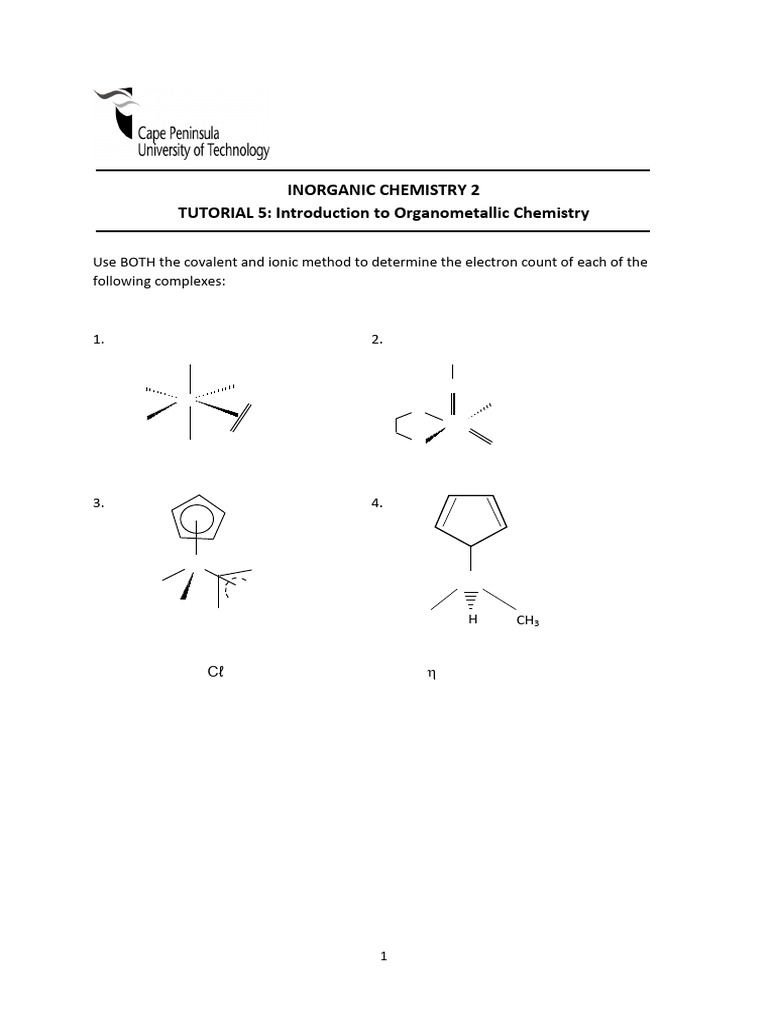 TUTORIAL 5 Electron Counting (1) | PDF