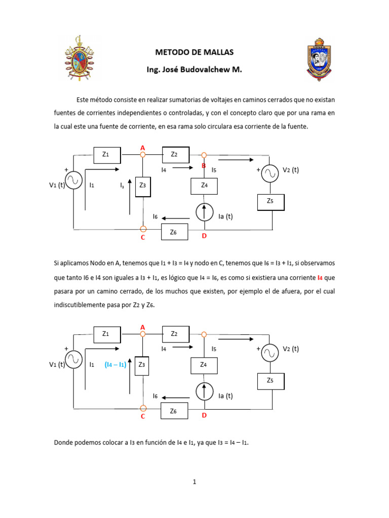 Metodo de Mallas | PDF | Ecuaciones | Electricidad