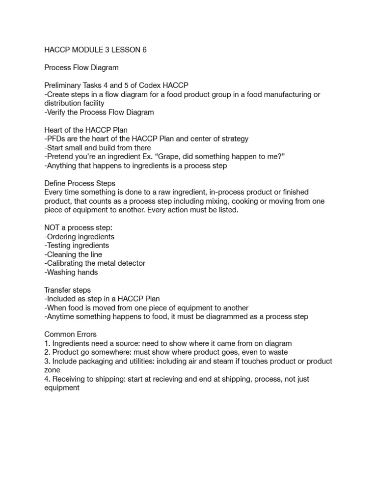 A Haccp Notes Module 3 PDF | PDF