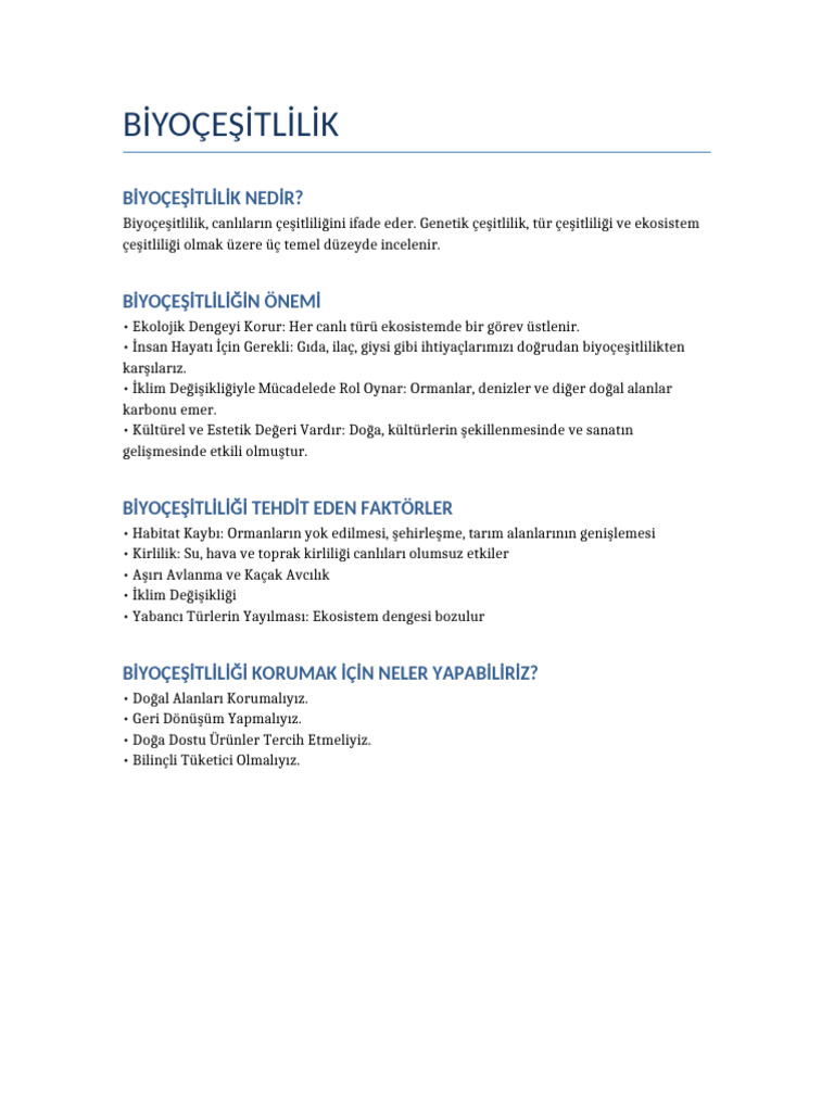 Biyoçeşitlilik Poster | PDF