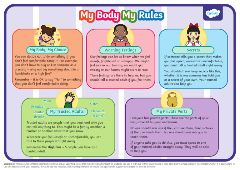 My Body Safety and Trusted Adults Guide | PDF