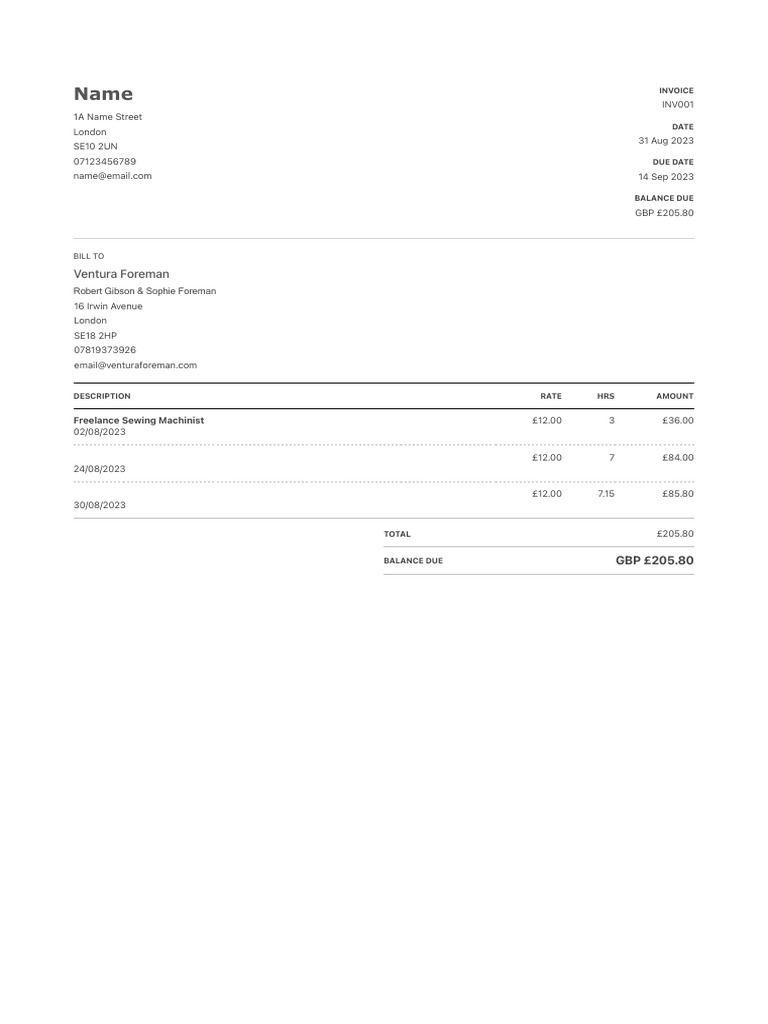 Invoice 01 | PDF