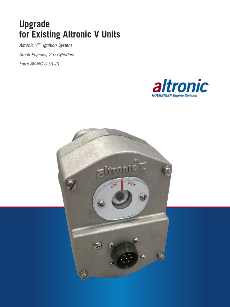 Altronic VNG Upgrade Kit Instructions | PDF | Electrical Connector | Screw