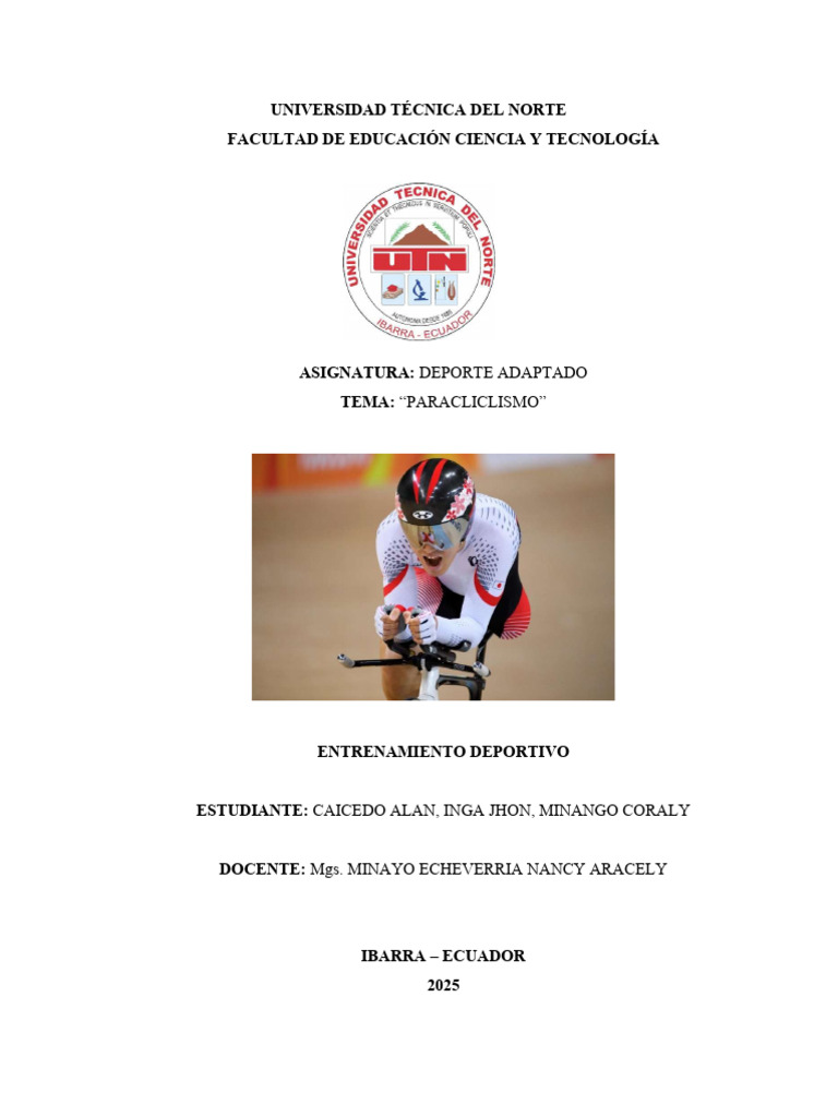 Documento de Jhon | PDF | Transporte impulsado por humanos | Ciclismo deportivo