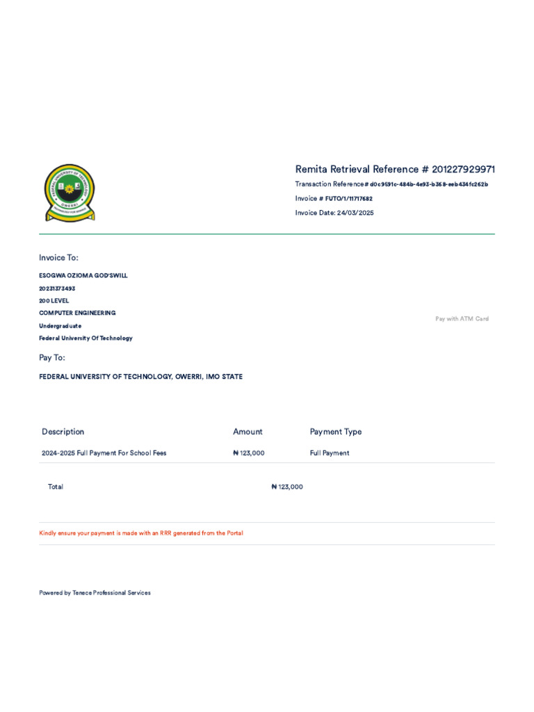 200 LVL 1st Semester Remita | PDF