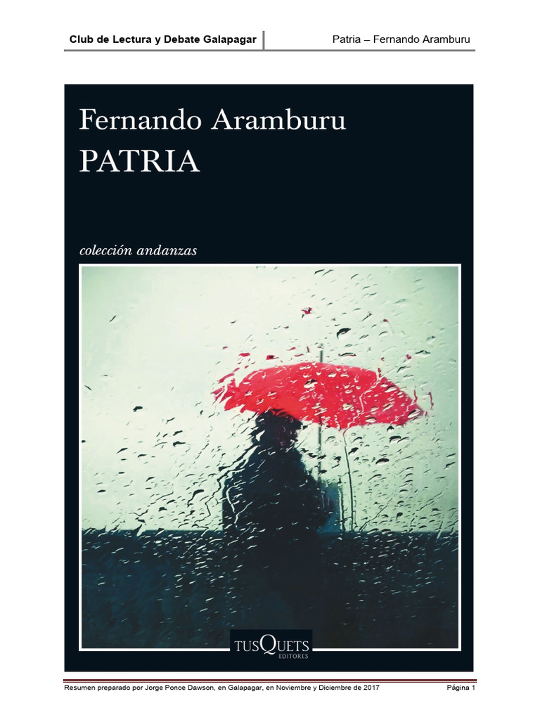 Resumen de "Patria" de Aramburu | PDF