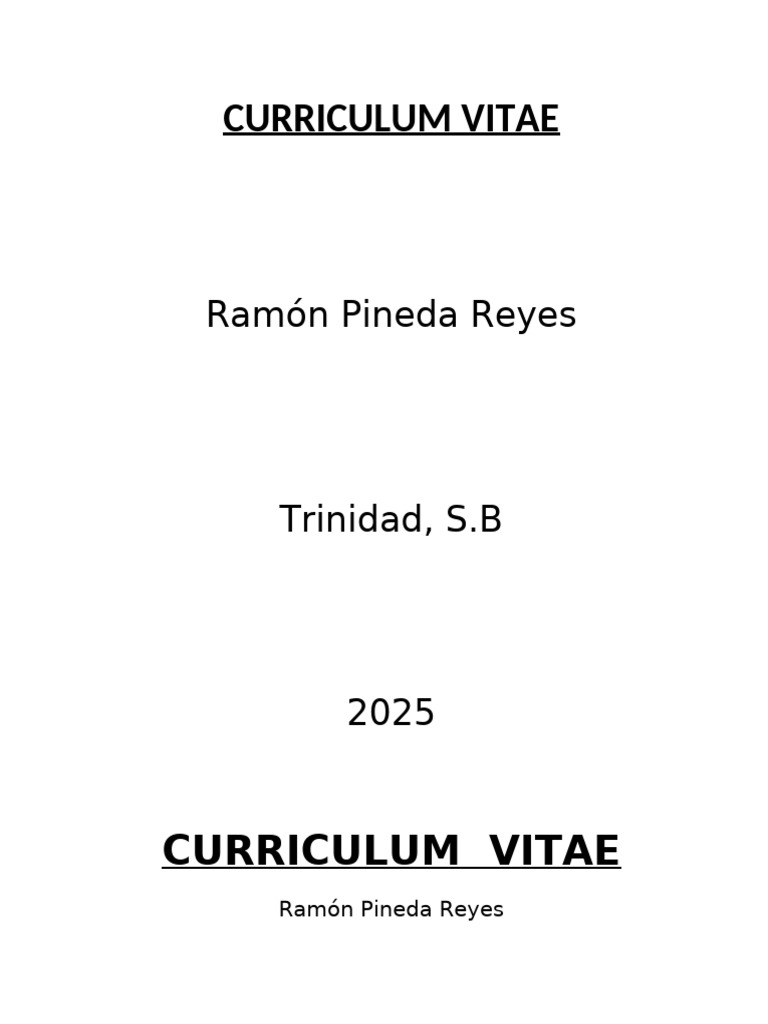 CURRICULUM Ramon Pineda Reyes | PDF