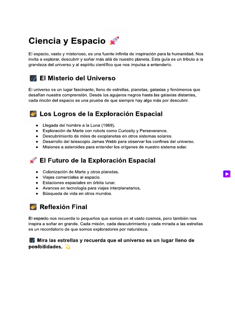 Ciencia y Espacio | PDF