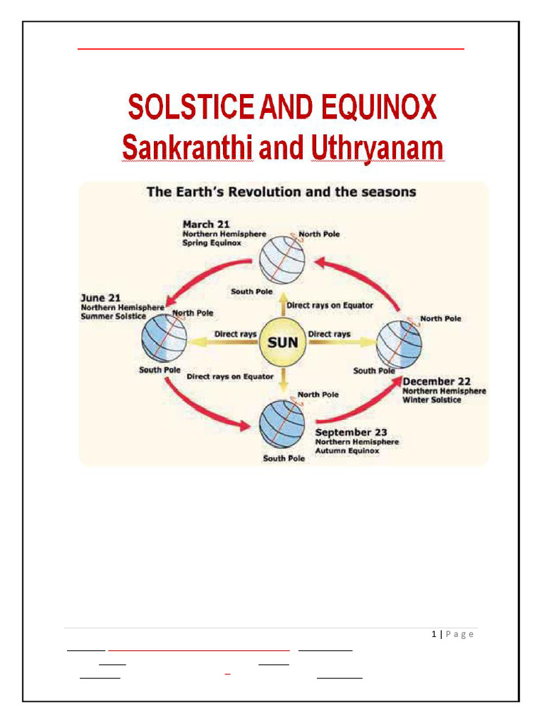 Earth's Revolution and The Seasons | PDF