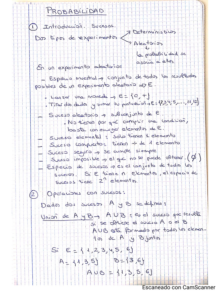 Probabilidad Teoría Parte 1 | PDF