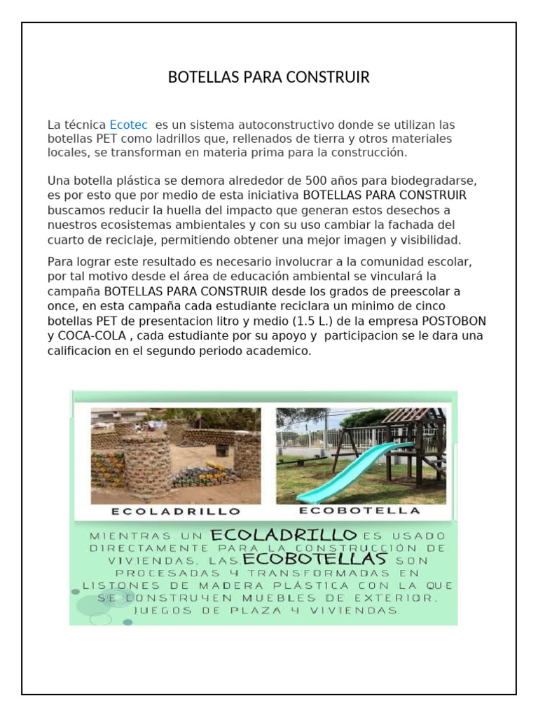 Botellas para Construir | PDF