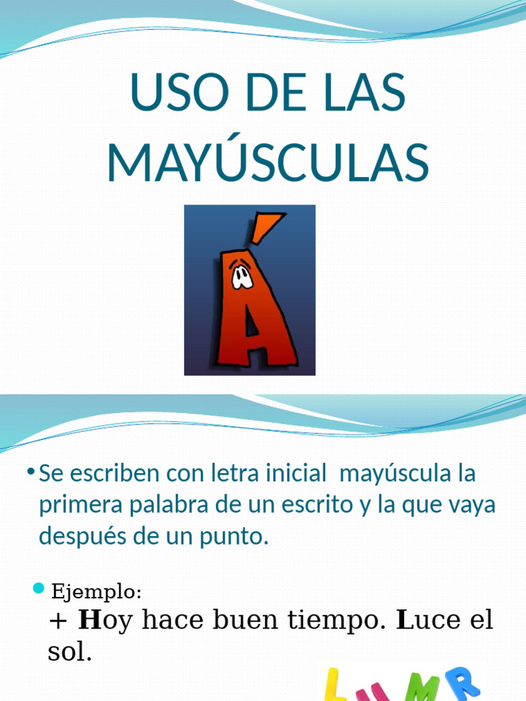 Mapa mental sobre el uso de mayúsculas | PDF