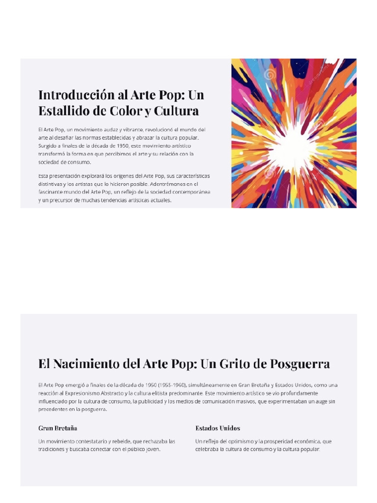 prensentacion arte pop | PDF