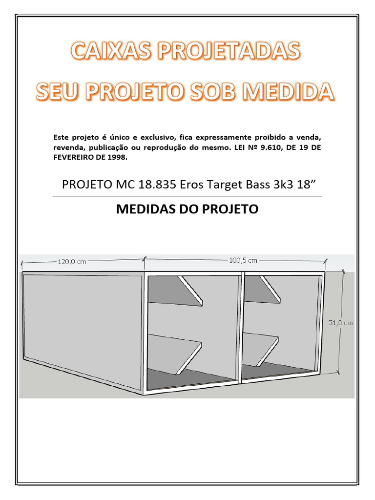 Projeto Caixa Eros 3k3 18" | PDF