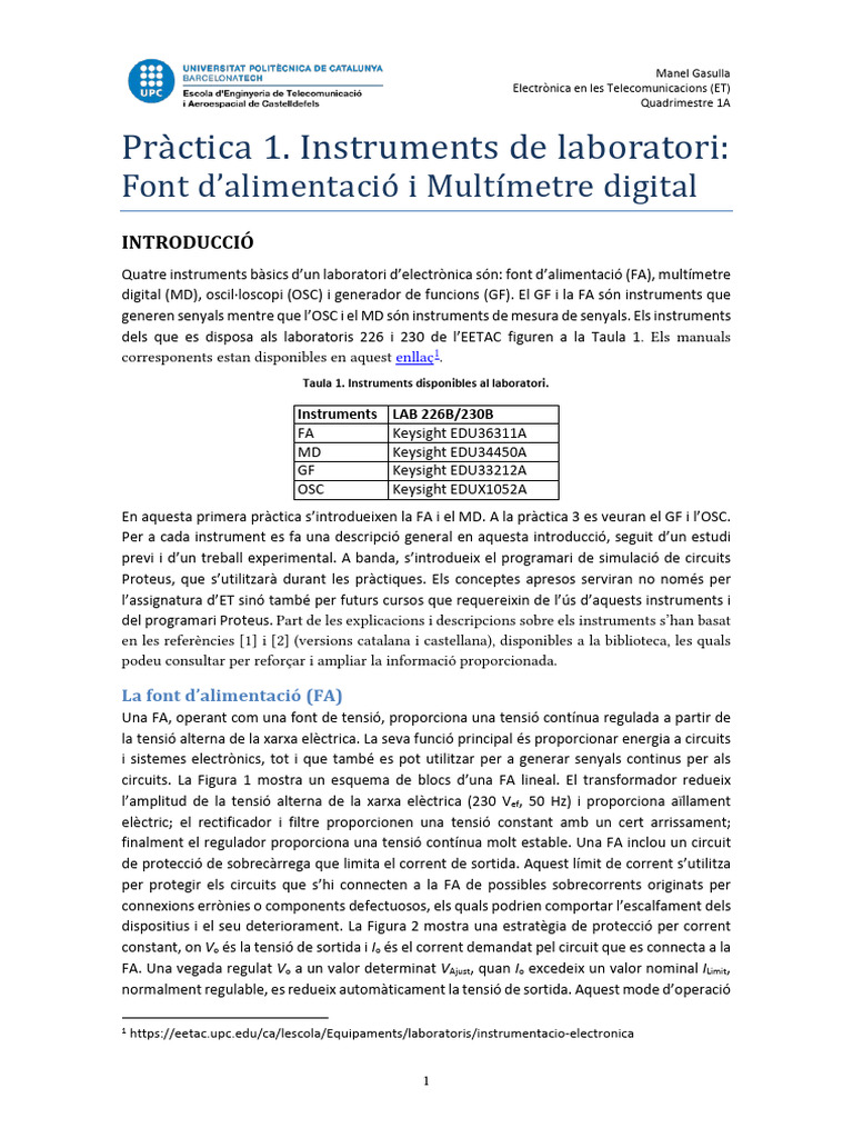 Pract 1 Instruments FA MD | PDF
