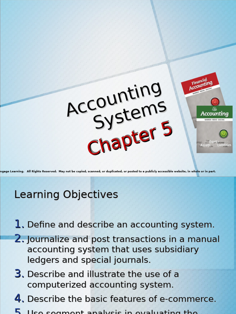 WRD 2014 Ch05 THE ACCOUNTING SYSTEM 25ed | PDF | Debits And Credits | Business Economics
