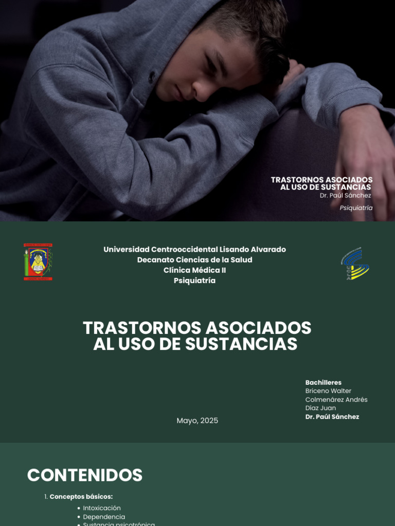 Trastornos Por Uso De Sustancias Ilícitas Pdf Despachador De Drogas