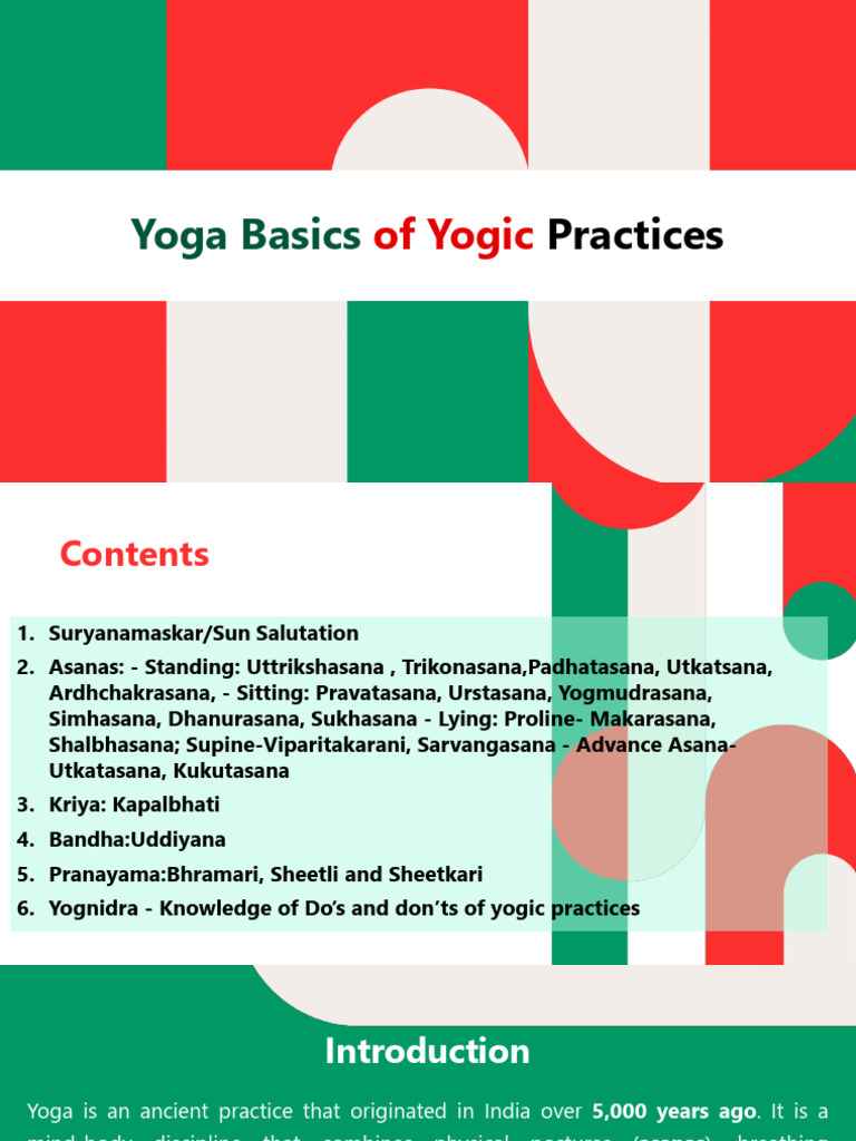 PED Yoga Basics of Yoga Practice | PDF | Asana | Breathing