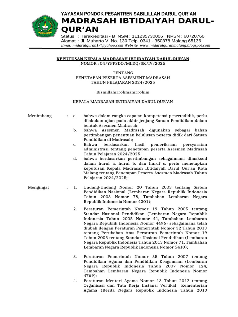 Format Kelengkapan Adm Kelulusan | PDF